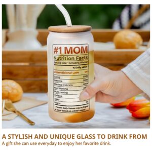 Gifts for Mom from Daughter Son - Mom Birthday Gifts, Birthday Gifts for Mom - Mothers Day Gifts for Mom, Mom Christmas Gifts - Mom Gifts, Mama Mother Gifts, New Mom Gifts for Women - 16 Oz Can Glass