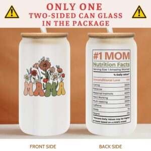 Gifts for Mom from Daughter Son - Mom Birthday Gifts, Birthday Gifts for Mom - Mothers Day Gifts for Mom, Mom Christmas Gifts - Mom Gifts, Mama Mother Gifts, New Mom Gifts for Women - 16 Oz Can Glass