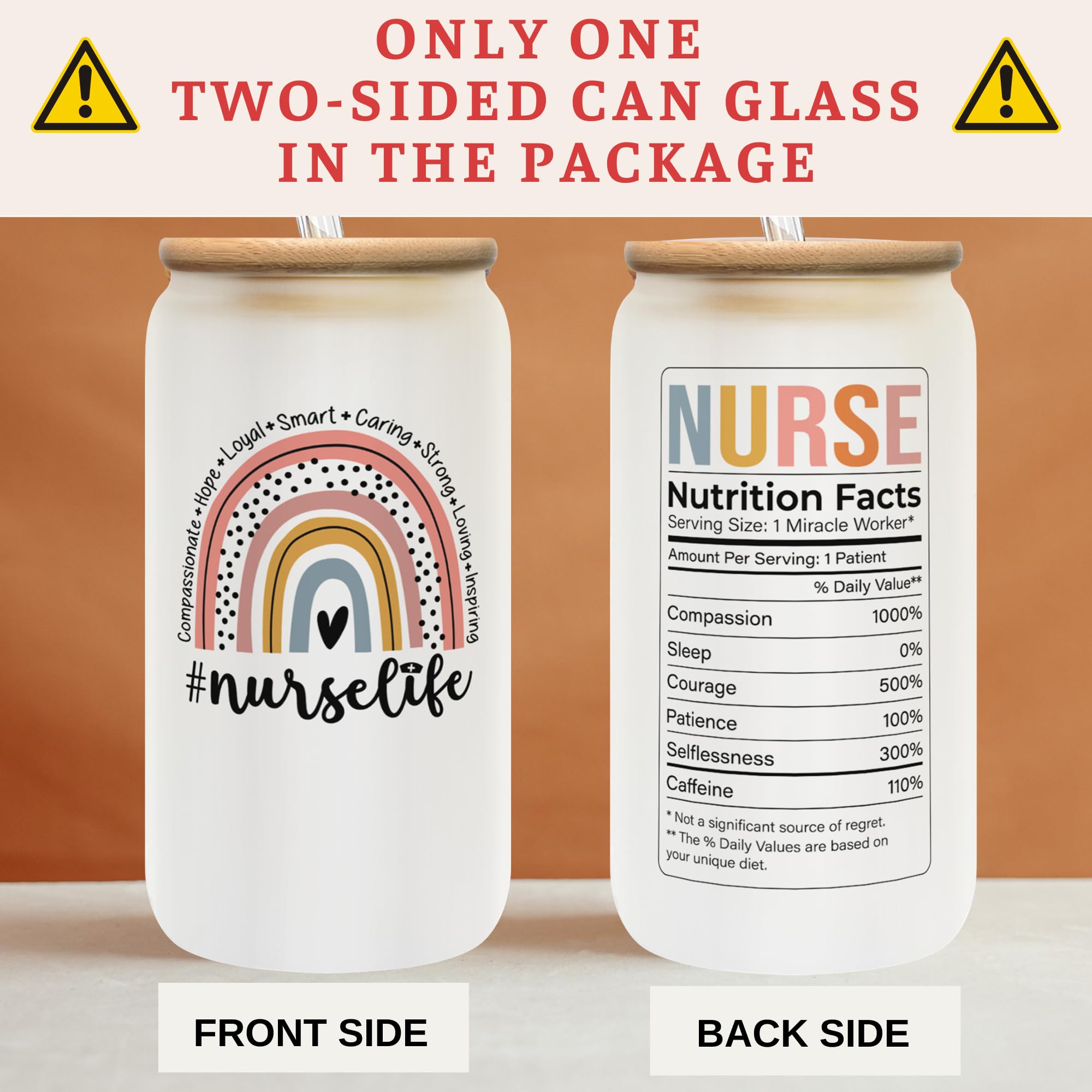 Nurse Gifts for Women - Nurses Week Gifts, Nurse Appreciation Gifts - Gifts for Nurses Women, Nursing Gifts, New Nurse, Nurses Gifts - RN Gifts for Nurses, Nurse Practitioner Gifts - 16 Oz Can Glass