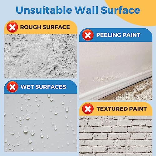 Loiion Clear Wall Protector, Non Adhesive Static Cling Removable Contact Paper, Plastic Stickers for Kitchen & Office from Trash, Chair Back, Wallpaper, Furniture, Door Scratch Dog Cat 6.6ft