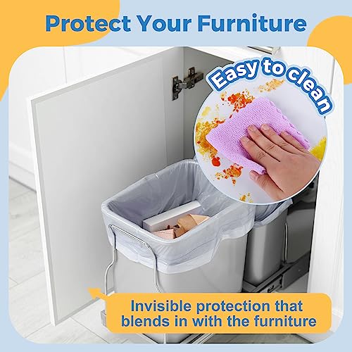 Loiion Clear Wall Protector, Non Adhesive Static Cling Removable Contact Paper, Plastic Stickers for Kitchen & Office from Trash, Chair Back, Wallpaper, Furniture, Door Scratch Dog Cat 6.6ft