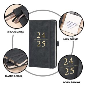 2024 Pocket Planner/Calendar - Pocket Planner 2024, JAN 2024 - DEC 2024, Pocket Calendar 2024 for Purse, 6.3'' × 3.8'', Elastic Bound, Bookmark, Inner Pocket, Agenda Planner with Pen Holder