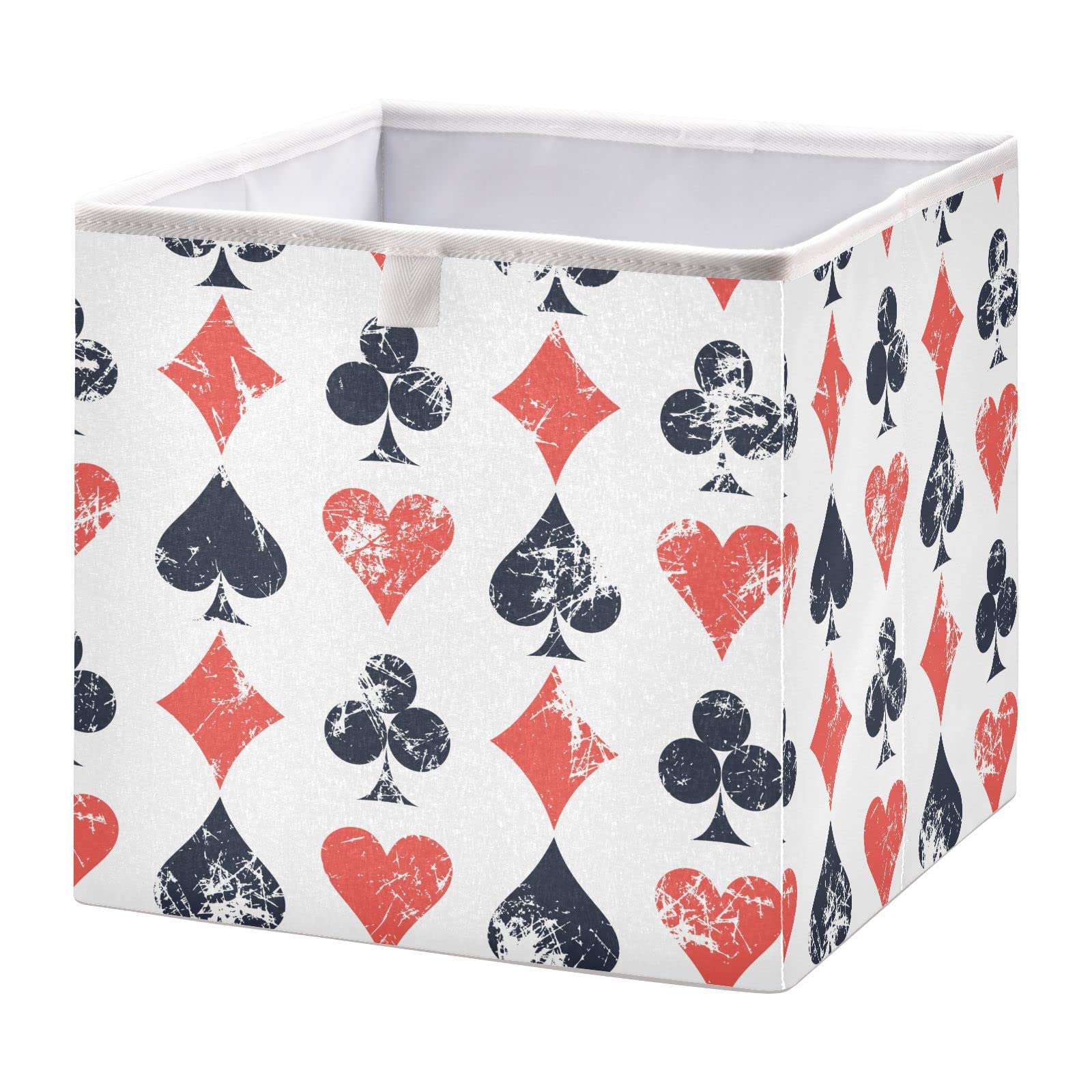 Coikll Poker Playing Card Foldable Organizer Storage Bins Cube Baskets for Home Closet Drawers Shelf Toys -11*11*11in