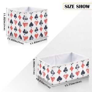 Coikll Poker Playing Card Foldable Organizer Storage Bins Cube Baskets for Home Closet Drawers Shelf Toys -11*11*11in