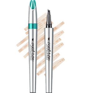 Eyebrow Pencil Eyebrow Microblading Pen - Eyebrow Pen Micro 4 Point Brow Pen Lift & Snatch, Brow Pencil Long-Lasting, Waterproof & Smudge-proof, Eye Makeup for Glossier Brow Flick (Light Brown)