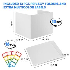 12 Pack Classroom Privacy Shields for Student Desks - Privacy and Plastic Folders Desk Dividers, Test and Desk Dividers Study Carrel, Easy to Clean Privacy Boards for School Teacher Study Test