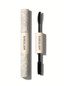 sheglam 2 in 1 black volume and length washable mascara long lasting dual-ended tubing eye makeup