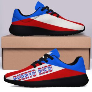 Puerto Rico Shoes Mens Womens Running Tennis Shoes Athletic Casual Puerto Rico Flag Sneakers Gifts for Friends Black Size 11