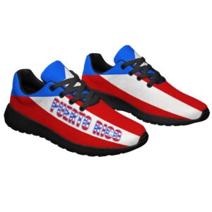 Puerto Rico Shoes Mens Womens Running Tennis Shoes Athletic Casual Puerto Rico Flag Sneakers Gifts for Friends Black Size 11