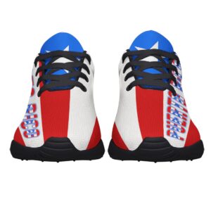 Puerto Rico Shoes Mens Womens Running Tennis Shoes Athletic Casual Puerto Rico Flag Sneakers Gifts for Friends Black Size 11