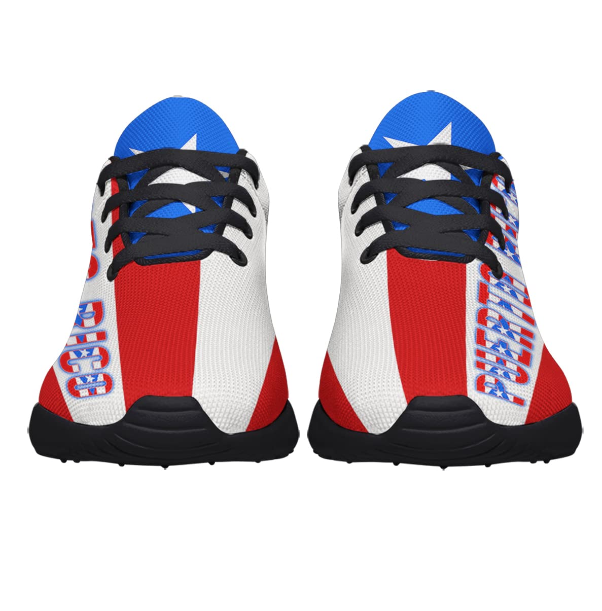 Puerto Rico Shoes Mens Womens Running Tennis Shoes Athletic Casual Puerto Rico Flag Sneakers Gifts for Friends Black Size 11