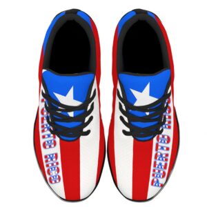 Puerto Rico Shoes Mens Womens Running Tennis Shoes Athletic Casual Puerto Rico Flag Sneakers Gifts for Friends Black Size 11