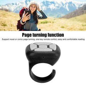 Remote Control Scrolling, 5.3 50mah Battery Remote App Page Turner Long Remote Distance Comfortable for Camera Shutter (Black)