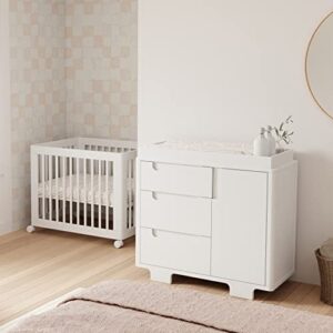 Babyletto Yuzu 3-Drawer Dresser in White, Greenguard Gold Certified