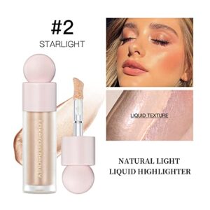 Unyoke Liquid Highlighter Stick, Matte Finish, Cream Formula, 02#, Waterproof, Full Coverage, Body & Face Makeup