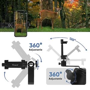 KEAUP Universal Phone Holder 360° Smartphone Compound Bow Adapter Mobile Phone Holder for Archery Hunting Photos and Video