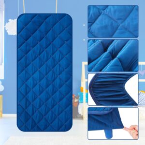 Thyle Cot Sheets Portable Toddler Bed for Kids Daycare Cot Sheets Soft Child Travel Cot Children's Nap Mat Breathable Toddler Bed Sheets for Baby Boys and Girls, Navy (Navy Blue)