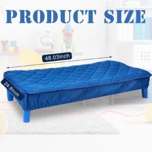 Thyle Cot Sheets Portable Toddler Bed for Kids Daycare Cot Sheets Soft Child Travel Cot Children's Nap Mat Breathable Toddler Bed Sheets for Baby Boys and Girls, Navy (Navy Blue)