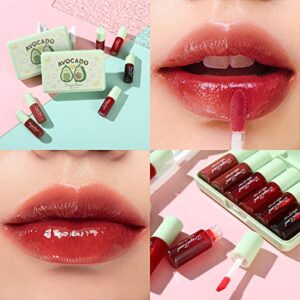 6 Colors Lip Tint Stain Set,Korean Velvet Water Lip Tint,Natural Lip and Cheek Tint, Long lasting Non-Stick Cup Waterproof Lip Tint Makeup