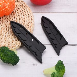 PATIKIL Plastic Safety Knife Cover Sleeves for 6" Ceramic Knife, 2 Pack Knives Edge Guard Blade Protector Universal Knife Sheath for Kitchen, Black