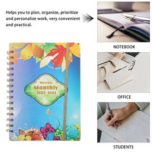 Cabilock 2023 Agenda Book Note Pads Portable Planner Books Planners 2023 Planner Weekly and Monthly Academic Notebook Schedule Planner Daily Planner 2023 Paper Coil Office Calendar Book