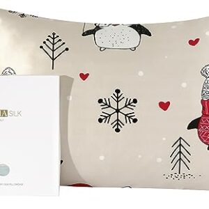 ZIMASILK Baby Toddler 100% Mulberry Silk Pillowcase for Hair and Skin Health, Both Sides Premium Grade 6A Silk, Natural Hypoallergenic Cooling Silk Pillow Case (1pc - Toddler, Snow)