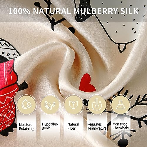 ZIMASILK Baby Toddler 100% Mulberry Silk Pillowcase for Hair and Skin Health, Both Sides Premium Grade 6A Silk, Natural Hypoallergenic Cooling Silk Pillow Case (1pc - Toddler, Snow)