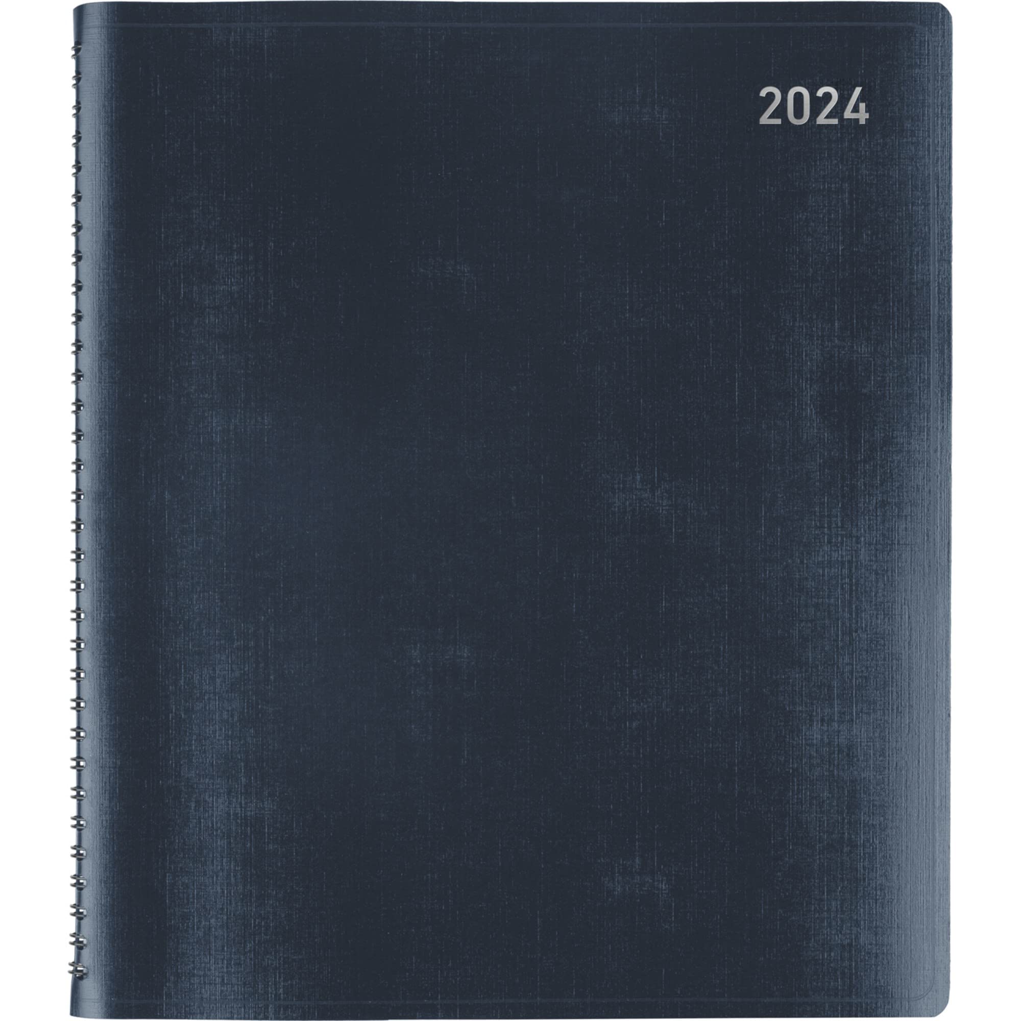 Office Depot Brand Monthly Planner, 9" x 11", Navy, January 2024 to January 2025