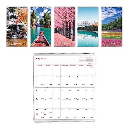 Blueline 2024 Essential Monthly Two-Year Pocket Planner, January 2024 to December 2025, Stitched Binding, 6.5" x 3.5", Assorted Designs (CA424.ASX-24)