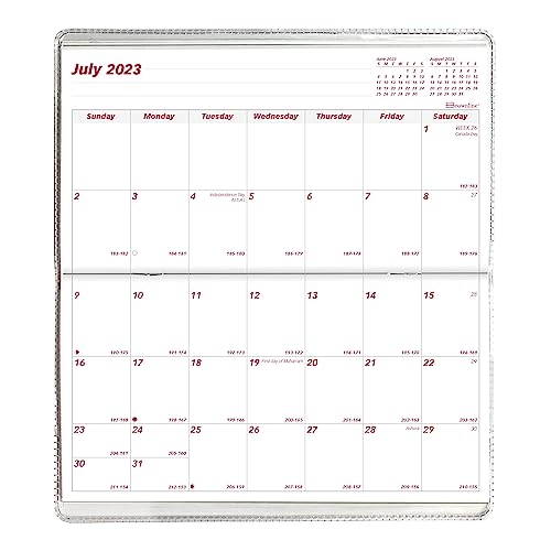 Blueline 2024 Essential Monthly Two-Year Pocket Planner, January 2024 to December 2025, Stitched Binding, 6.5" x 3.5", Assorted Designs (CA424.ASX-24)