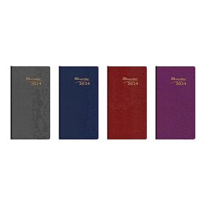 Brownline 2024 Traditional Weekly Pocket Planner, Appointment Book, 12 Months, January to December, Perfect Binding, 6" x 3.125", Assorted Colors (CB403.ASX-24)