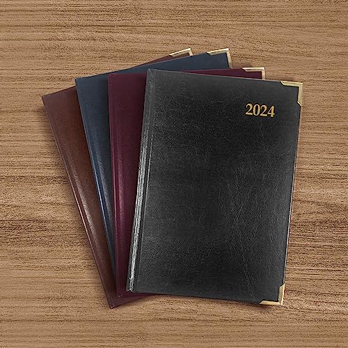 Brownline 2024 Executive Weekly Planner, Appointment Book, 12 Months, January to December, Sewn Binding, 8.187" x 5.625", Trilingual, Assorted Colors (CBE507.ASX-24)