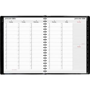 2024 Office Depot® Brand Weekly/Monthly Planner, 8" x 11", Black, January to December 2024, OD710800