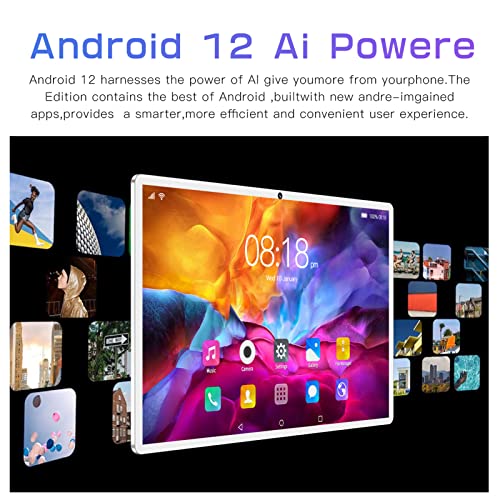 UPQRSG 10.1 Inch Tablet, 10 Core CPU 5G WiFi Tablet, 12 6GB 128GB 200W 500W Tablets, 1960x1080 Tablet PC, 8800mAh Callable Tablet 100‑240V(US)