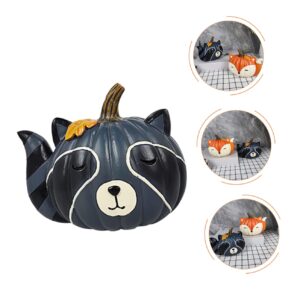 CAXUSD Pumpkin Raccoon Ornament Dinning Table Decor Home Decoration Home Decorations Pumpkin Statue Animal Statue Fake Halloween Pumpkins Pumpkin Raccoon Figurine Pumpkin Raccoon Statue