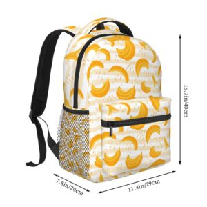 Juoritu Bananas Backpacks, Laptop Backpacks for Travel Work Gifts, Lightweight Bookbags for Men and Women