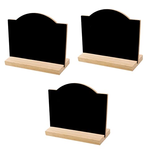 COHEALI 3pcs Message Chalkboard Standing Chalkboard Wedding Blackboard Sign Arch Blackboard Table Numbers Display Board Wedding Decor Home Decoration Message Board Wooden Mini Ornaments