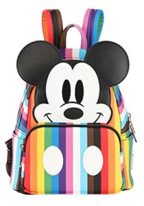 loungefly mickey mouse pride backpack, rainbow flag bag, pride bags for lgbt pride month, rainbow striped gifts & accessories