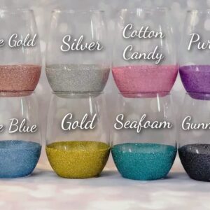 Glitter Birthday Wine Glass, Glitter Birthday Shot Glass, Age + Name (Wine + Shot)