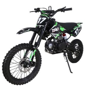 hhh tao tao 125cc db-17 adult youth kids gas dirtbike pit bike 17/14 inch wheel (black color)