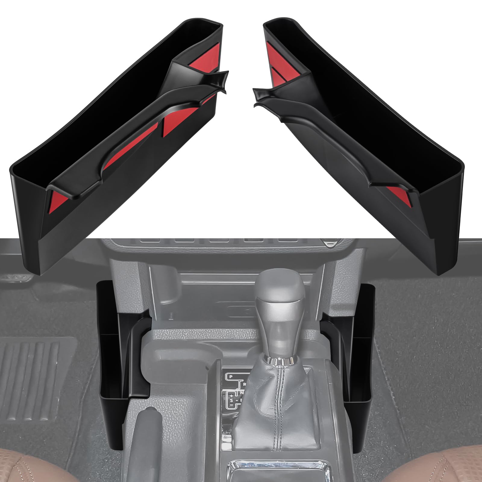 DIAMOOKY Gear Shift Organizer Tray for Toyota Tacoma 2023 2022 2021 2020 2019 2018 2017 2016 Center Console Organizer Storage Box Interior Accessories,Not for Manual Transmission