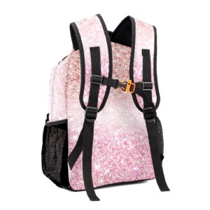 NZOOHY Glitter Volleyball Bow Personalized Kids School Backpack Custom Name for Boys Girls Primary Daypack Bookbag Travel Bag