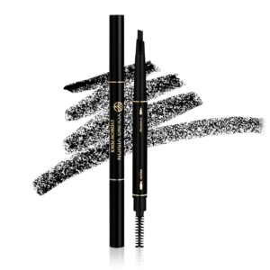 eyebrow pencil eyebrow eyebrow retractable definer pencil, eyebrow stylist shape and fill eyebrow pencil, professional eye makeup (01 black)