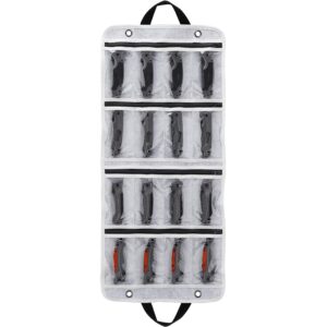 swisselite knife display bag, felt knife display case, foldable knife storage holder, knife carrying organizer with 16 slots