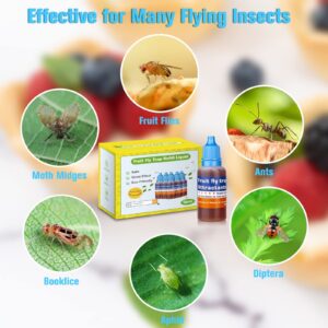 Fruit Fly Trap Bait Only,Fly Insects Trap Attractant for Indoor Outdoor,Effective Fruit Fly Trap Refills Liquid,Fruit Fly Trap Bait Refill for Home,Kitchen,Plants