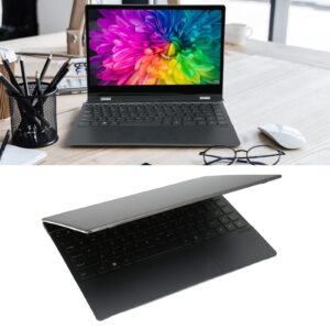 14.1in Laptop, HD Touchscreen, 12GB RAM 4K 3840x2160, Multiport 360 Degree Flip Laptop Support Fingerprint Unlock for Windows 10 11, Great for Office, Travel, Home, 100‑240V (US Plug 256GB)