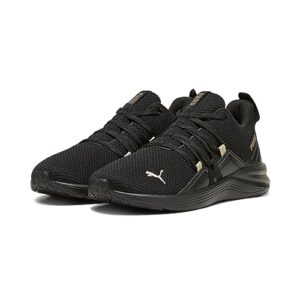 PUMA Women's BETTER FOAM PROWL MOLTEN METALS Sneaker, PUMA Black-PUMA Gold, 8.5