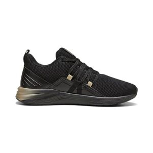 PUMA Women's BETTER FOAM PROWL MOLTEN METALS Sneaker, PUMA Black-PUMA Gold, 8.5