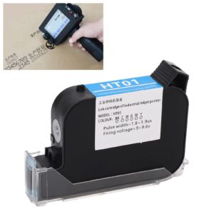 12.7mm Original Ink Cartridge Replacement 42ML Durable Quick Drying Ink Cartridge for HT01 Handheld Inkjet Printer Coding Machine Ink Cartridge