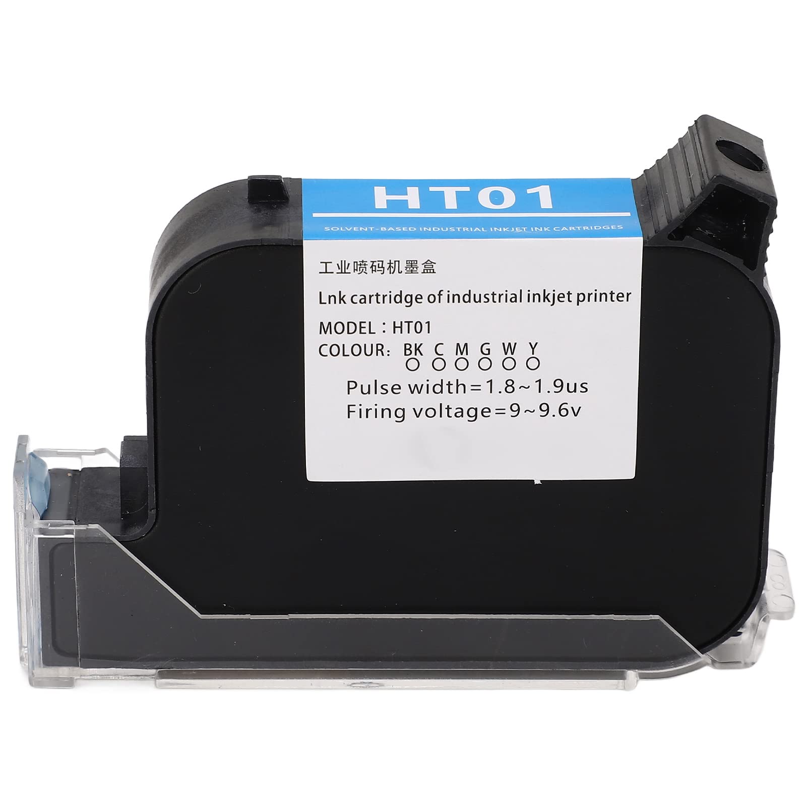 12.7mm Original Ink Cartridge Replacement 42ML Durable Quick Drying Ink Cartridge for HT01 Handheld Inkjet Printer Coding Machine Ink Cartridge